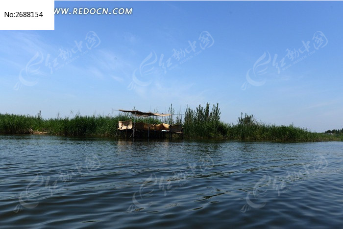 白洋淀的草亭高清图片下载_红动中国