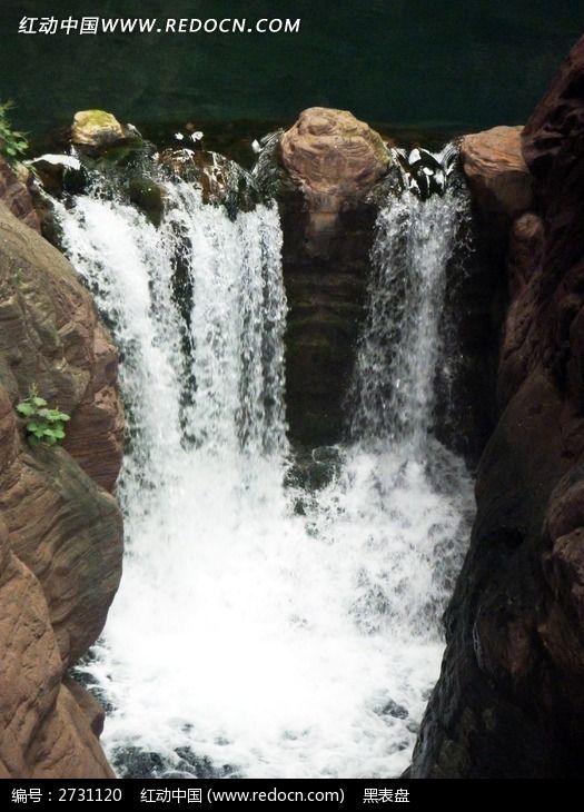 三股瀑布高清图片下载_红动中国