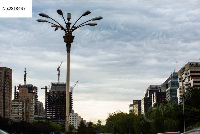 长安街上的路灯高清图片下载_红动中国