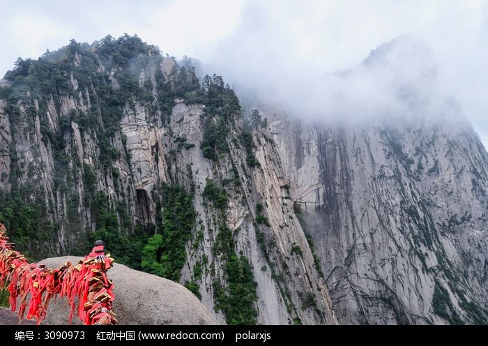 险峻的华山西峰高清图片下载_红动中国