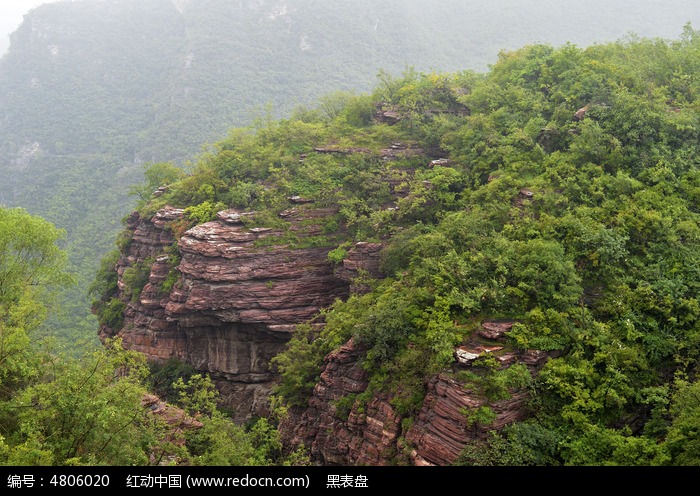 红石峡崖头高清图片下载_红动中国
