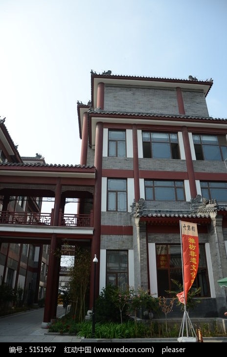 十笏园新建的仿古建筑高清图片下载_红动中国